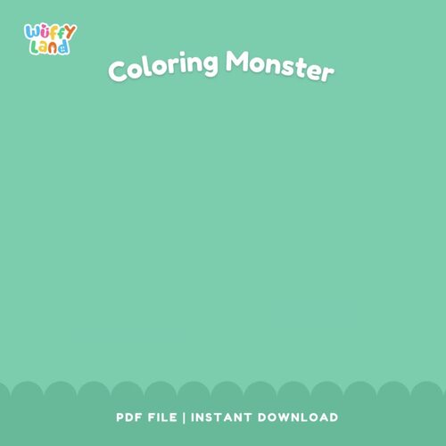 Friendly Monster Coloring Pages PDF - Kids Fun Activity - Instant Download