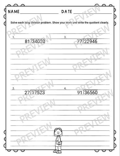 Master Long Division with 5-Digit ÷ 2-Digit Practice! by Happy Learning ...