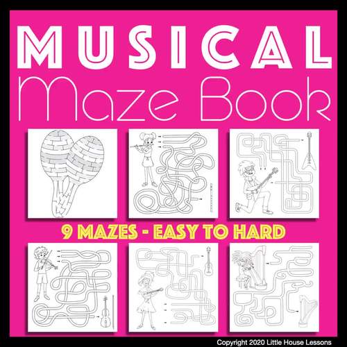 Music Mazes Worksheets - Distance Learning Music by Little House ...