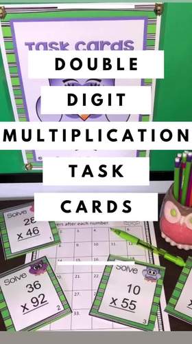 Double Digit Multiplication Task Cards by Fern Smith's Classroom Ideas