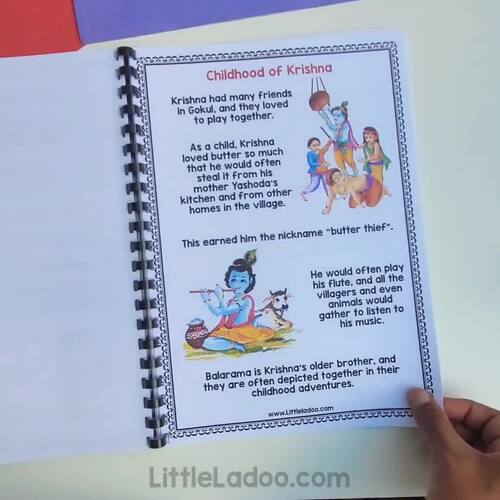 Krishna Activity Pack Printable by Little Ladoo | TPT
