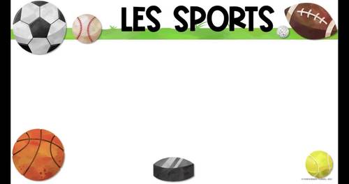 French Sports Themed Google Slides Template | Distance Learning | TPT