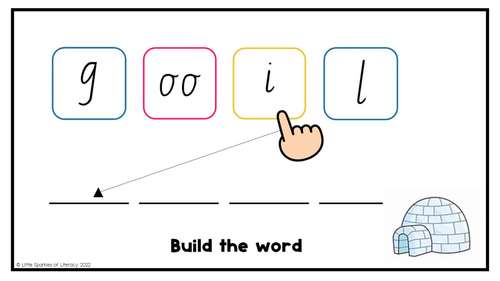 Phonics Build A Word Slides - OO Spellings - oo, ue, ew, u-e, o | TPT
