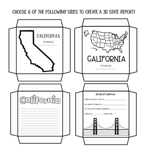 California Report 3D Research Cube by Connecting with Social Studies