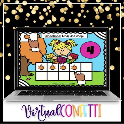 Counting Objects to 10 for Google Slides™ Fall by Phonics to Fluency