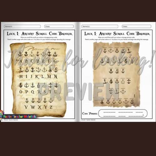 Pirate Theme Printable Escape|Talk Like a Pirate|Puzzles|Games|Teamwork