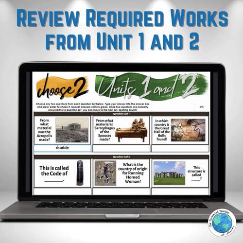 AP® Art History Unit 1 and Unit 2 Required Works Review Game for Google ...