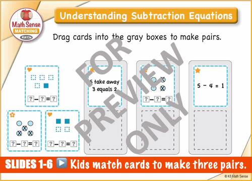 Primary Subtraction Equations DIGITAL MATCHING: 20 PPT / Google Slides ...