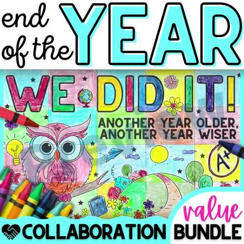 End of the Year Collaborative Poster Activity Bundle After Testing ...