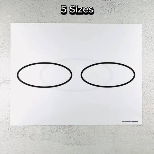 Bold Ellipse TEMPLATES | 2D Ellipse Shapes for Tracing, Math & Crafts