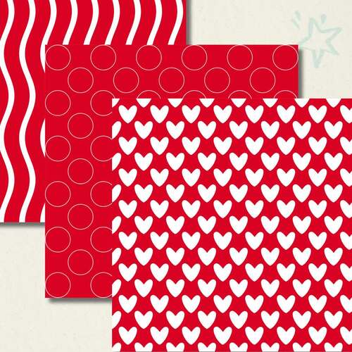 Red Seamless Pattern Digital Paper Pack | 12 Printable 12x12 JPEG Scrapbook