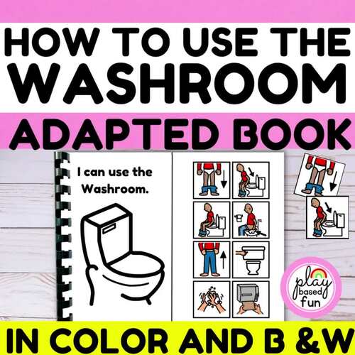GOING TO THE BATHROOM ADAPTED BOOK, Toileting Activity for Adapted Work ...