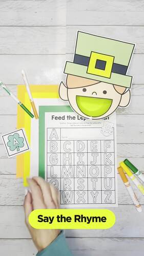 Preschool Circle Time Letter Games St. Patrick's Day Feed Me Alphabet ...