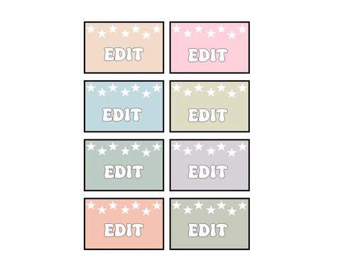 Bright Stars Student Name Labels, Stars Classroom Labels, Printable ...