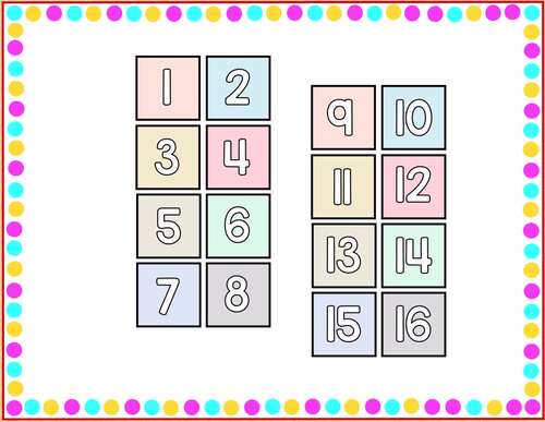 Printable Boho Neutral Calendar Numbers, Number Tags,Number Spots, Numbers