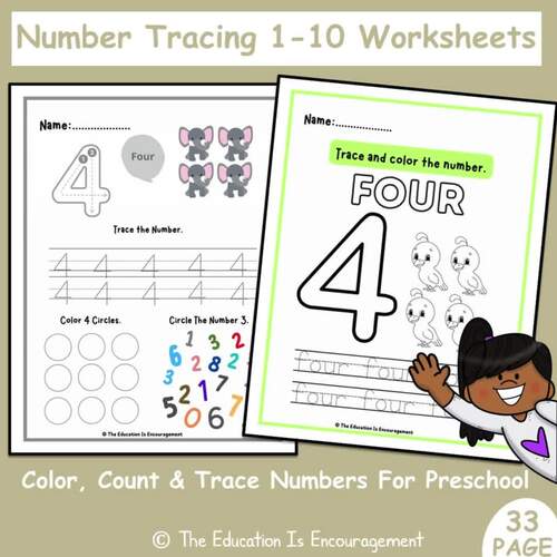Bundle ABC and 123: Letters and Numbers Tracing Worksheet | TPT