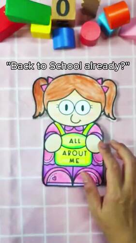 All About Me Body Craft Booklet–Cut, Color & Create First Day of School ...