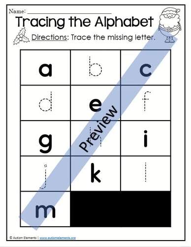 Christmas Reading & Math Activities Printables- SPED & Autism Resources