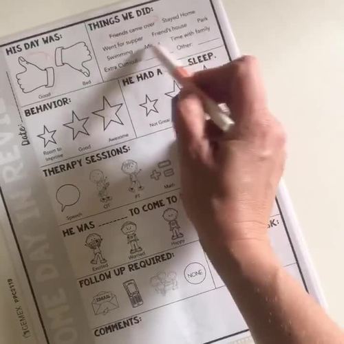 Home to School Communication Log and Social Story for Preschool and ...