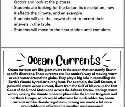 Factors That Affect Climate Gallery Walk | Interactive Science Activity