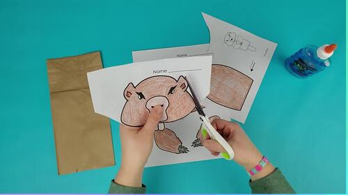 Groundhog Day | Paper Bag Puppet | Craft | Easy | Low Prep | TPT