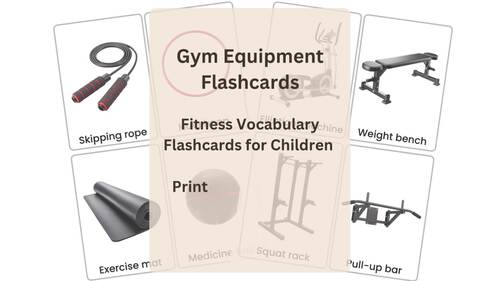 Gym Equipment Flashcards | Fitness Vocabulary Cards with Real Photos ...
