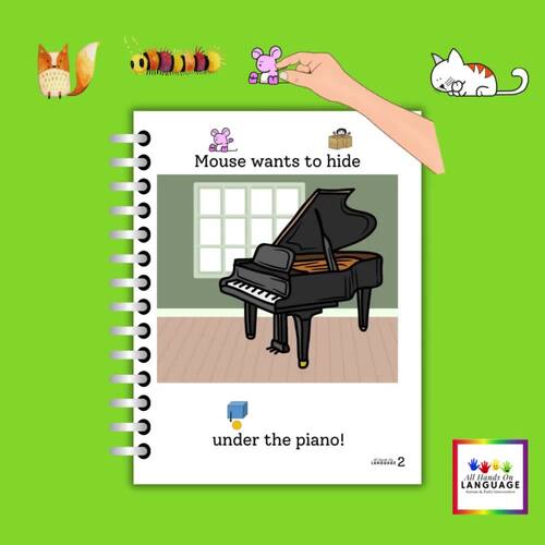 The Hiding Friends Interactive Book with Preposition UNDER, Make Sentences
