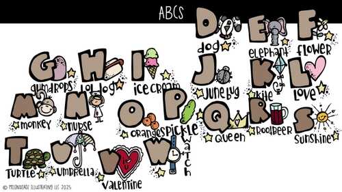 ABCs clip art, Alphabet clip art, Letters clip art COLORED Version