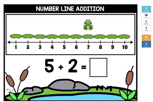 Number Line Addition to 10 Boom Cards by United Teaching | TpT