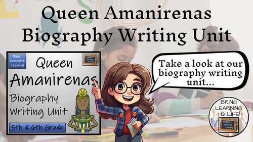 Queen Amanirenas Biography Writing Unit | 5th Grade & 6th Grade | TPT