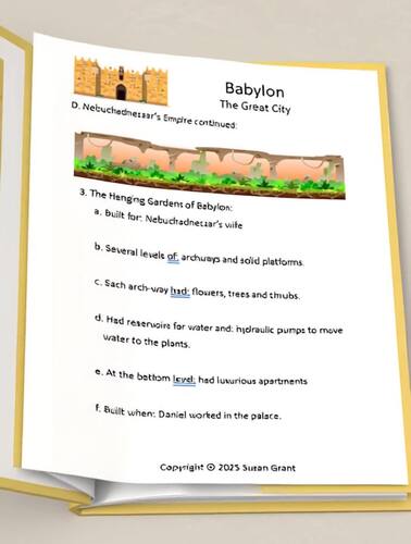 Ancient Babylon Bible Study | Old Testament History Worksheets | Curriculum