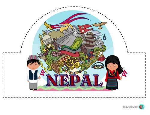 ASIAN HERITAGE NEPAL HATS | COLOR CUT AND PASTE HAT ACTIVITY | MAKE HATS