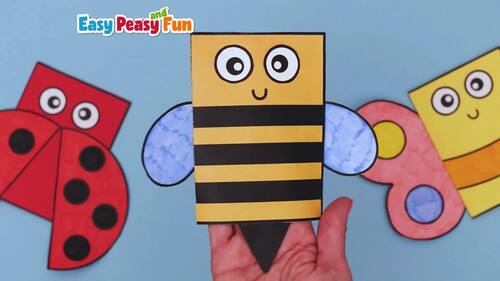 Build a Puppet Bug Craft, Bee, Ladybug and Butterfly Crafts | TPT