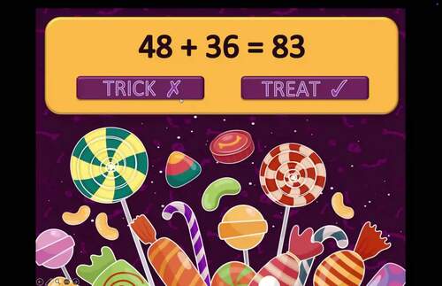 Halloween Addition for Grade 3 | Trick-or-Treat Digital Math Game