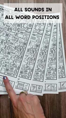 Back to School Search and Say | Low Prep Speech Therapy Activity by ...