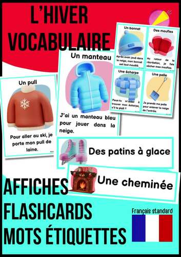 WINTER HIVER | WINTER IN STANDARD FRENCH | VOCABULARY FLASHCARDS by Lea ...