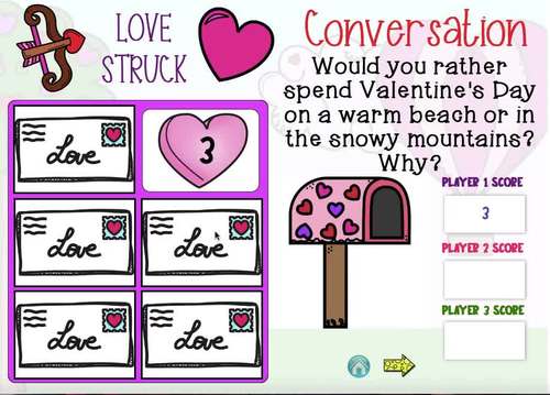 Love Struck Valentine's Day Conversation Game - BOOM LEARNING by Speech ...