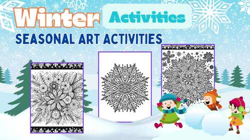 Seasonal Holiday Winter Wonderland Snowflake Activities Coloring Craft ...