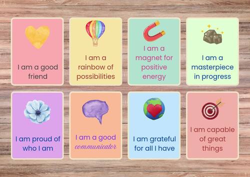 Affirmation Flash Cards - 32 Affirmation Cards For Kids | TPT