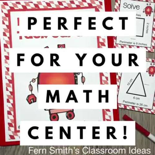 Perimeter Find the Missing Side Center Games Task Cards and Printable ...
