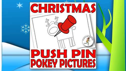 Christmas Push Pin Pokey Pictures by Catch Up Learning | TpT
