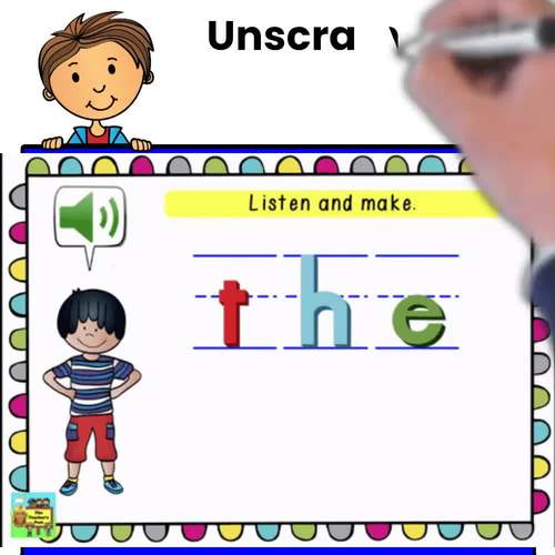 Boom Cards Sight Words Digital MEGA BUNDLE 220 Sight Words UNSCRAMBLES K-3