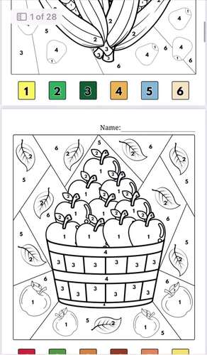 Fall Color by Number and Dot to Dot Pages | Autumn Math & Fine Motor ...