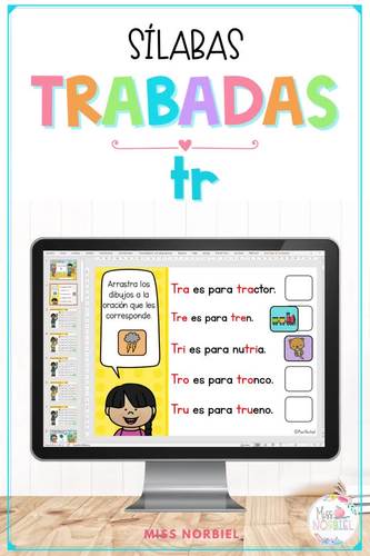 Sílabas trabadas bundle | Digital Blends in Spanish for Google Slides™