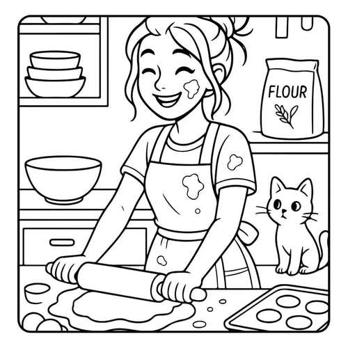 Sunny Girl Coloring Pages | 45 Cozy Outdoor & Everyday Activity Designs