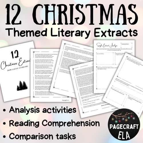 Christmas Reading Comprehension Booklet | Classic Extracts and Activities