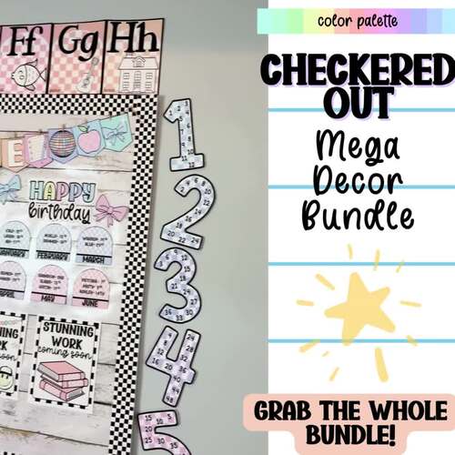 Classroom Jobs Editable, Checkered Out Classroom Decor by Kristi DeRoche