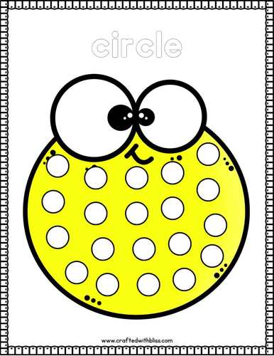 Cute Shapes Dot Marker Activity, Cute Rainbow Do-A-Dot Marker Fine Motor