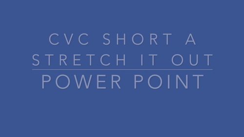 CVC Short Vowel Letter A Power Point | TPT