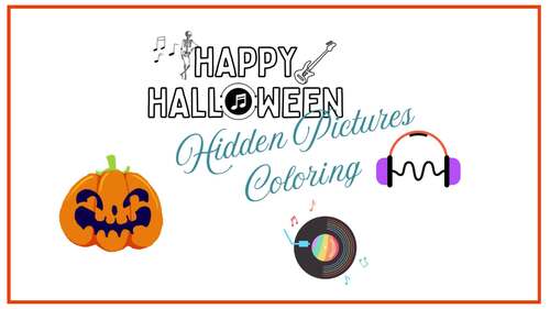 Halloween Hidden Pictures Coloring Activity by Piano Discoveries
